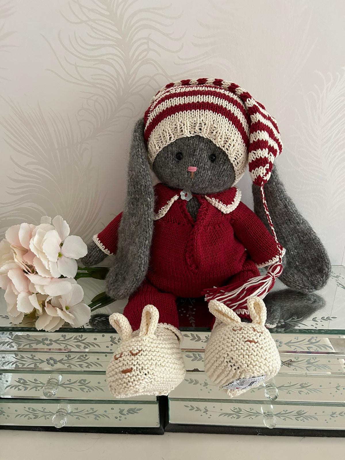 Knitted Rabbit Hand Knitted Bunny Toddler Gift Girl Gift Boy Gift ...