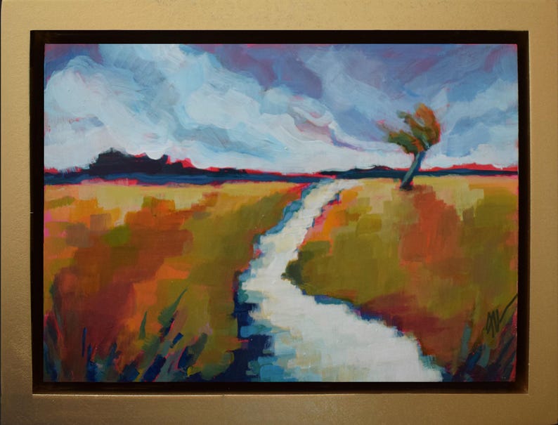 Original Painting, mini Marsh 3 Coastal Marsh Landscape Artwork - Etsy