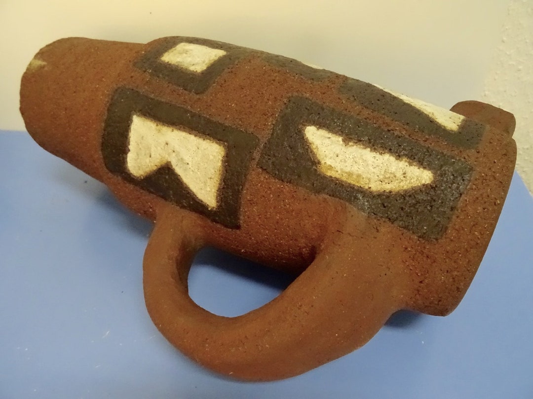 Ceramano Black & White Extremely Rare 60s 70s Ceramic Floor Vase 41 Cm ...