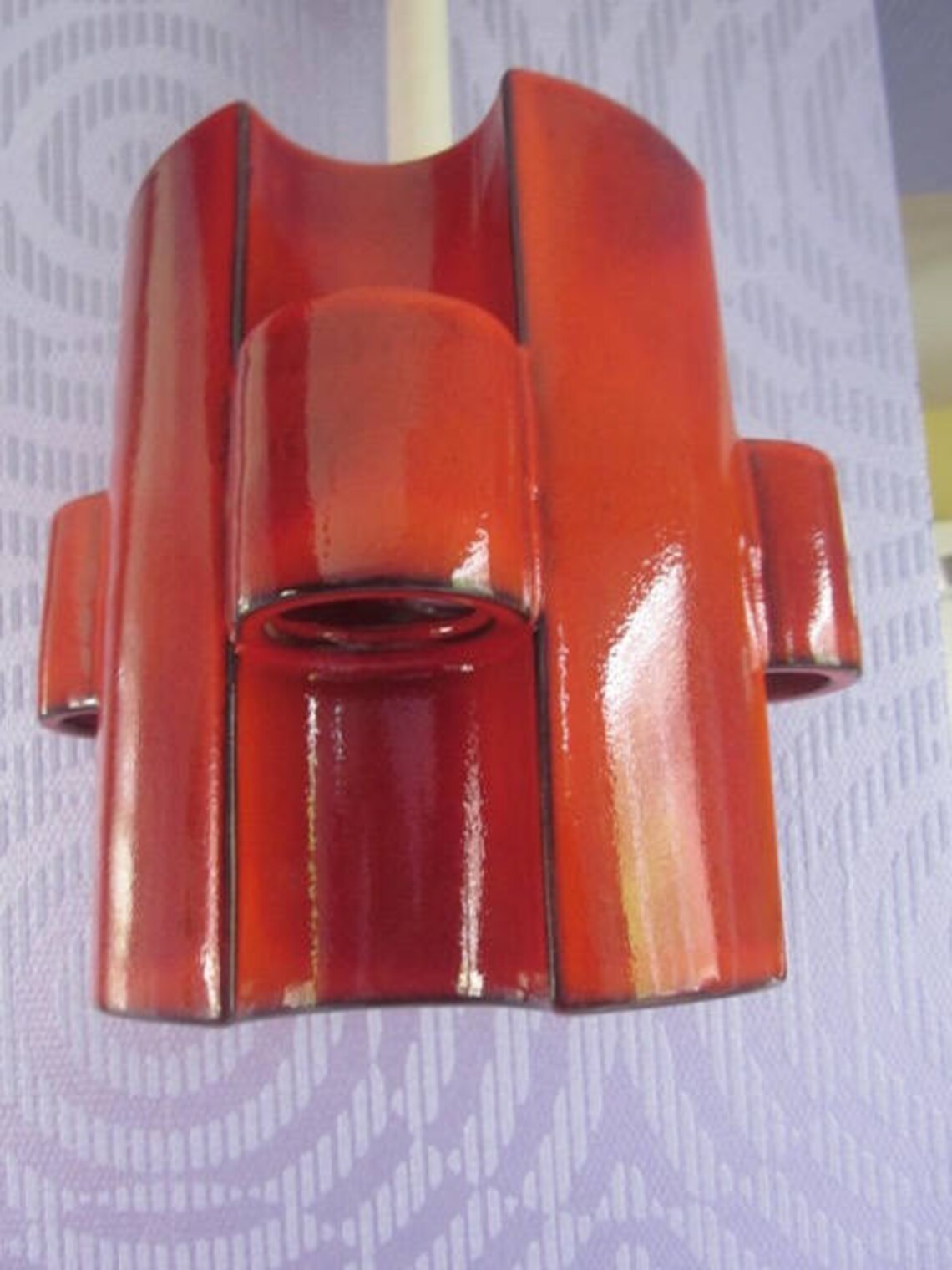 Steuler Ceramic Pendant Lamp 60s 70s Era Cari Zalloni Orange - Etsy