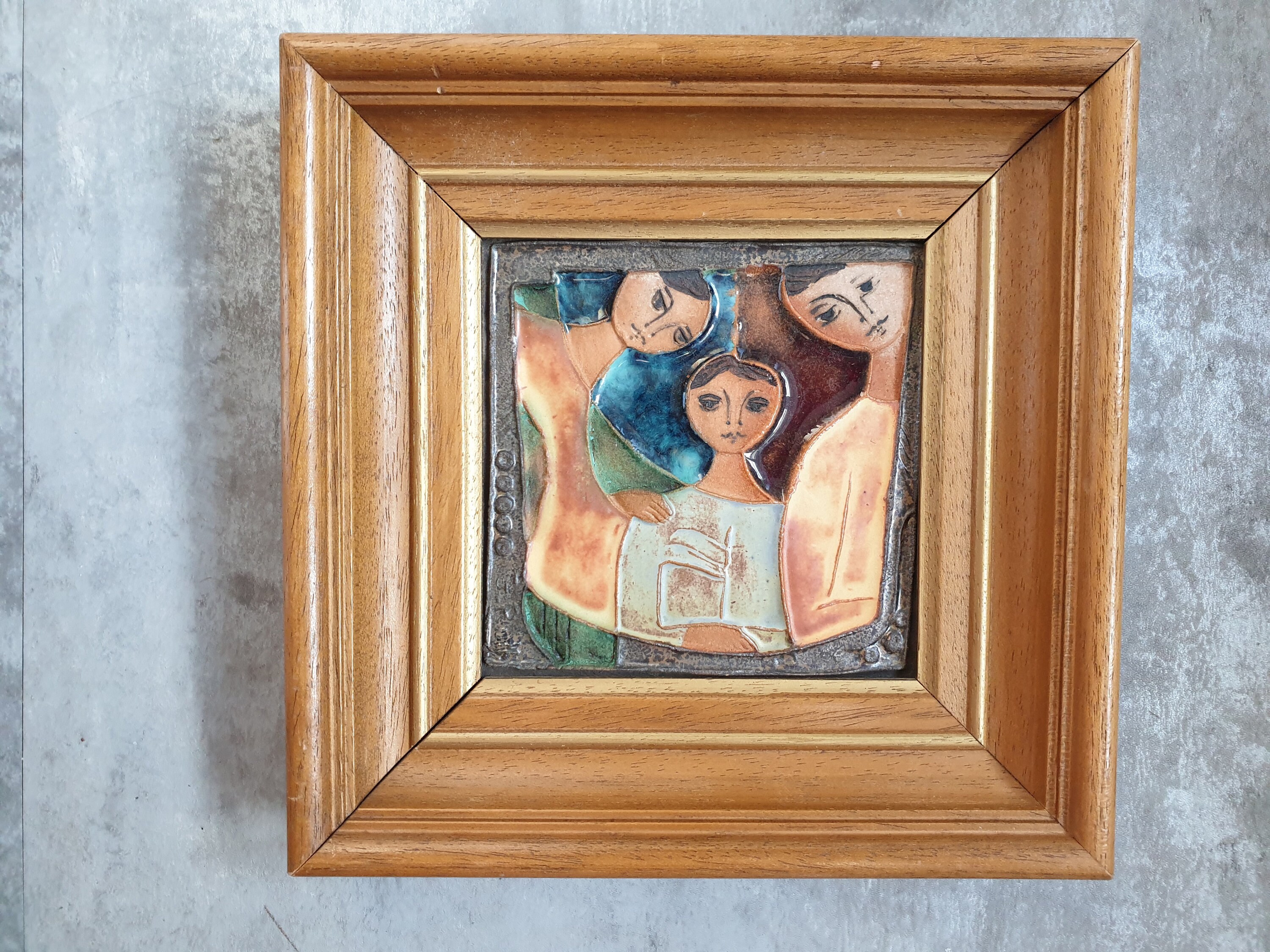 Ruth Faktorowicz Ruth Faktor Beautiful Ceramic Art Pottery Tile Framed ...