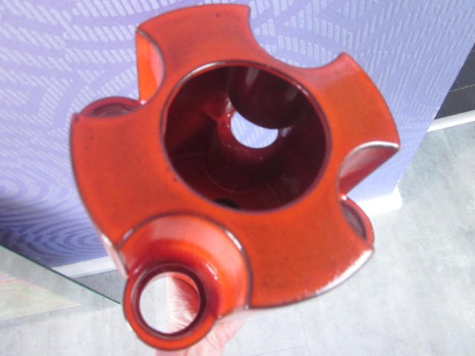 Steuler Ceramic Pendant Lamp 60s 70s Era Cari Zalloni Orange - Etsy