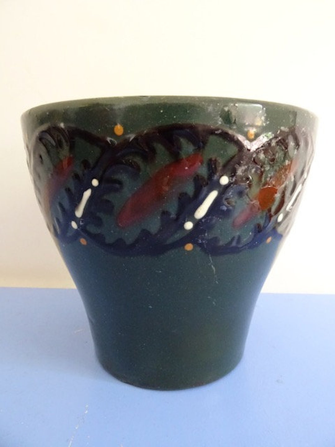 Karlsruhe Majolika Planter Alfred Kusche Around 1915 Flower Pot Rare ...