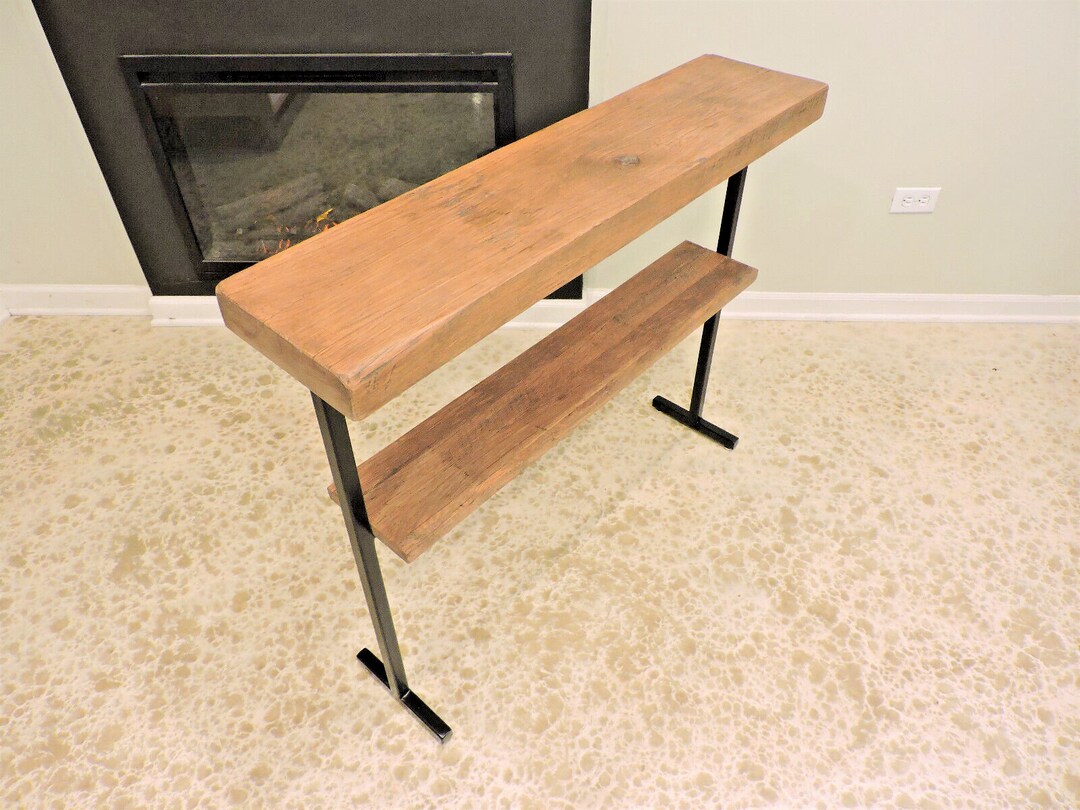 Barn Wood Console Table. Two Tier . Rustic, Salvaged, Reclaimed, Solid ...