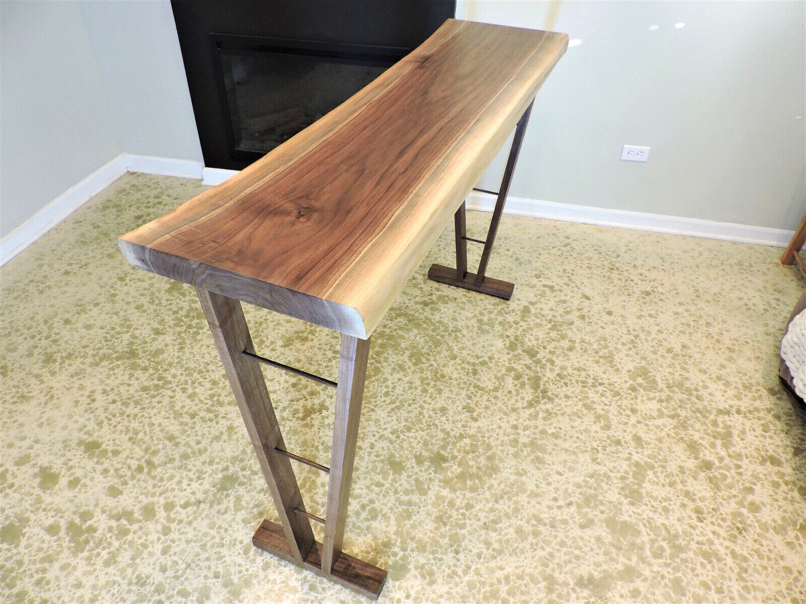 Walnut Live Edge Bar Table. Cocktail Table. Solid Wood Top. Custom Wood ...