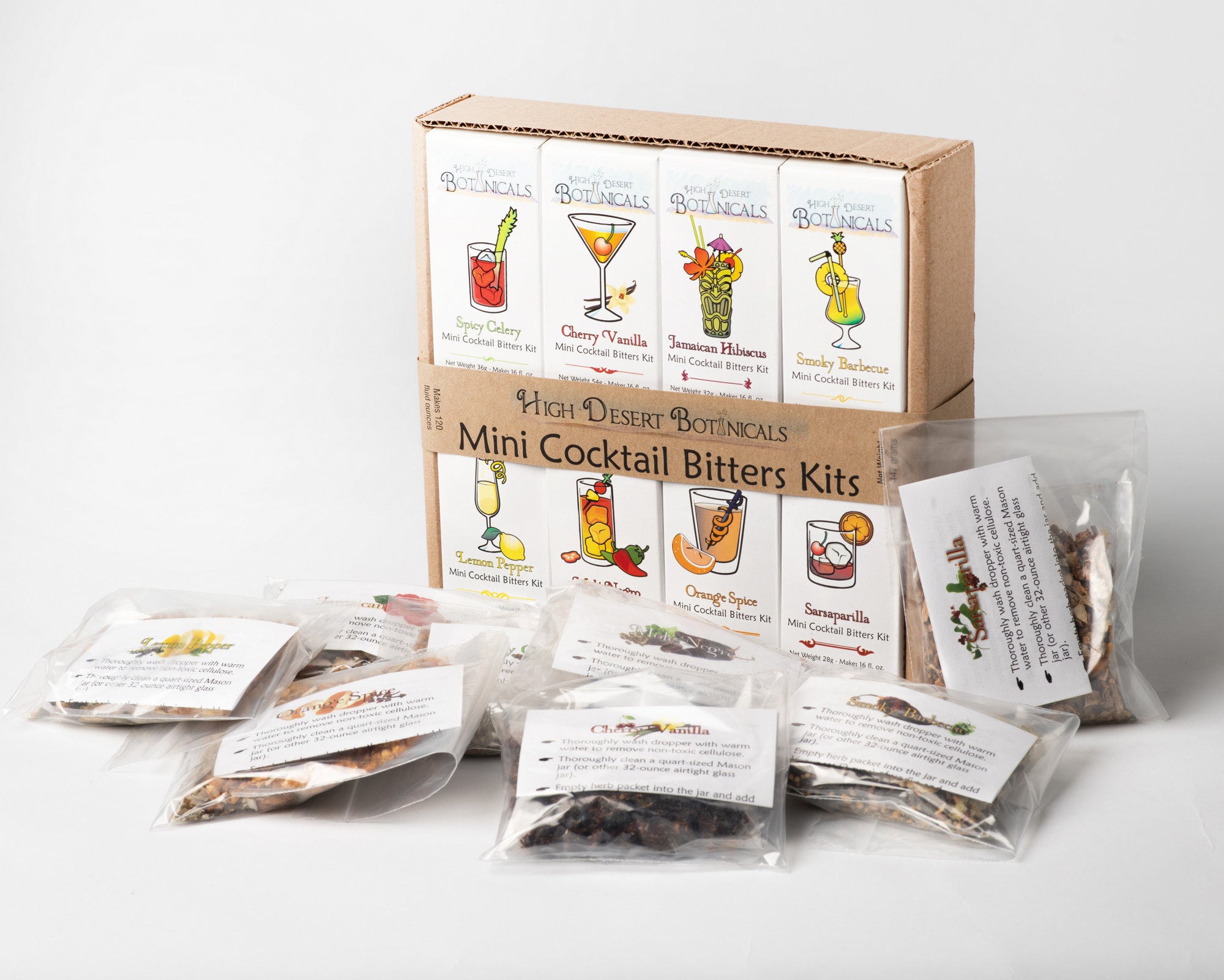 Set of 8 Mini Homemade Cocktail Bitters Kits - Save 24%! - Etsy