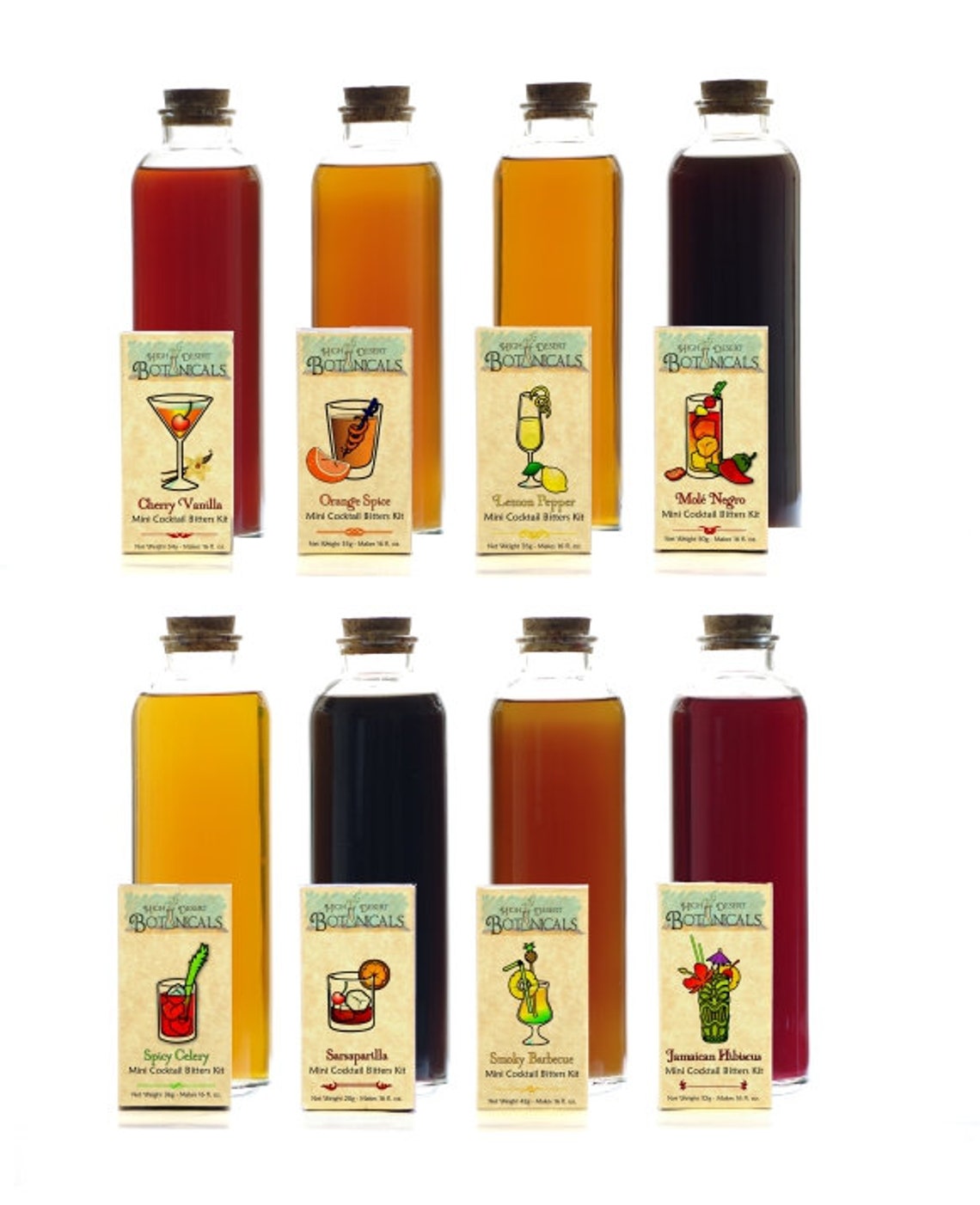 Set of 8 Mini Homemade Cocktail Bitters Kits Save 24% - Etsy