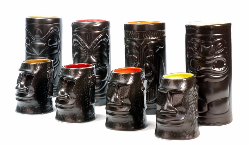 Tiki Mixers Kit With Custom Tiki Mugs - Etsy