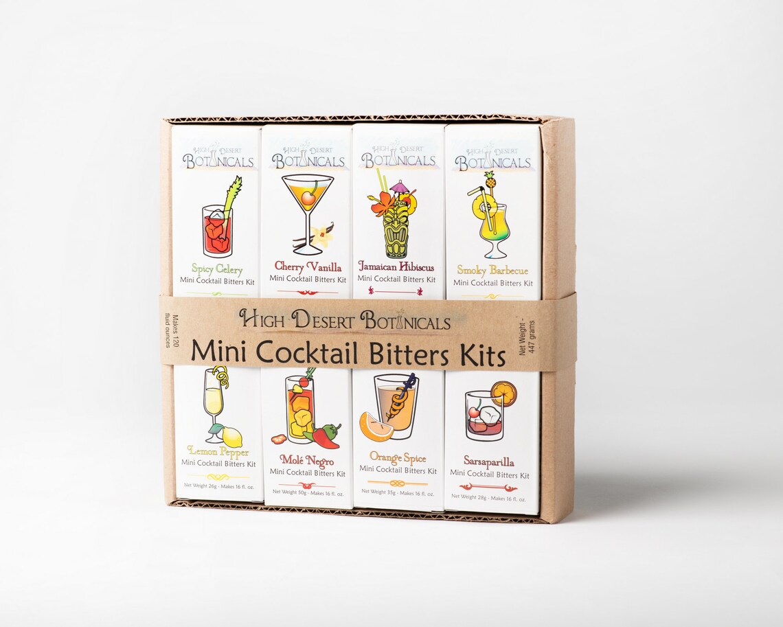 Set of 8 Mini Homemade Cocktail Bitters Kits Save 24% - Etsy