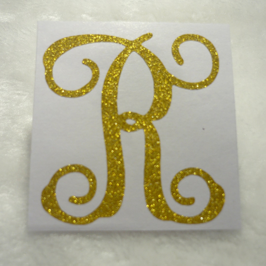 Gold Glitter Letter R Stickers Silver Rose Gold Glitter Envelope Seals ...