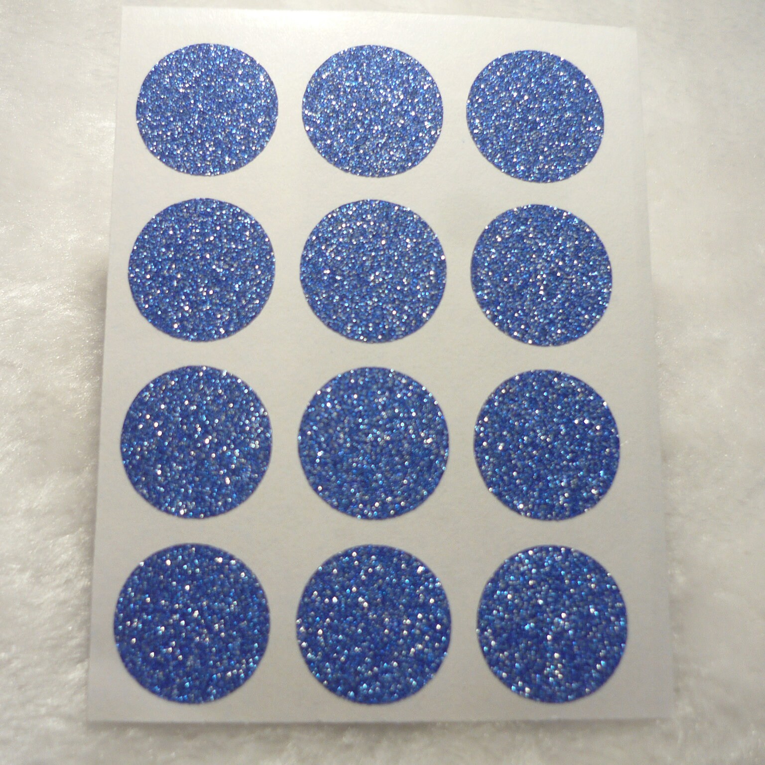 Royal Blue Glitter Circle Label Round Sticker Glitter Envelope - Etsy