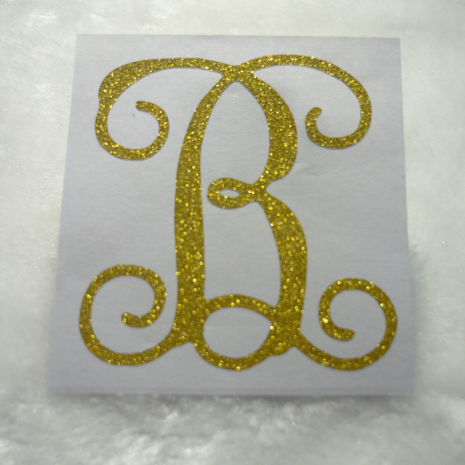 Gold Glitter Initial Decal Letter B Stickers Monogram Sticker - Etsy