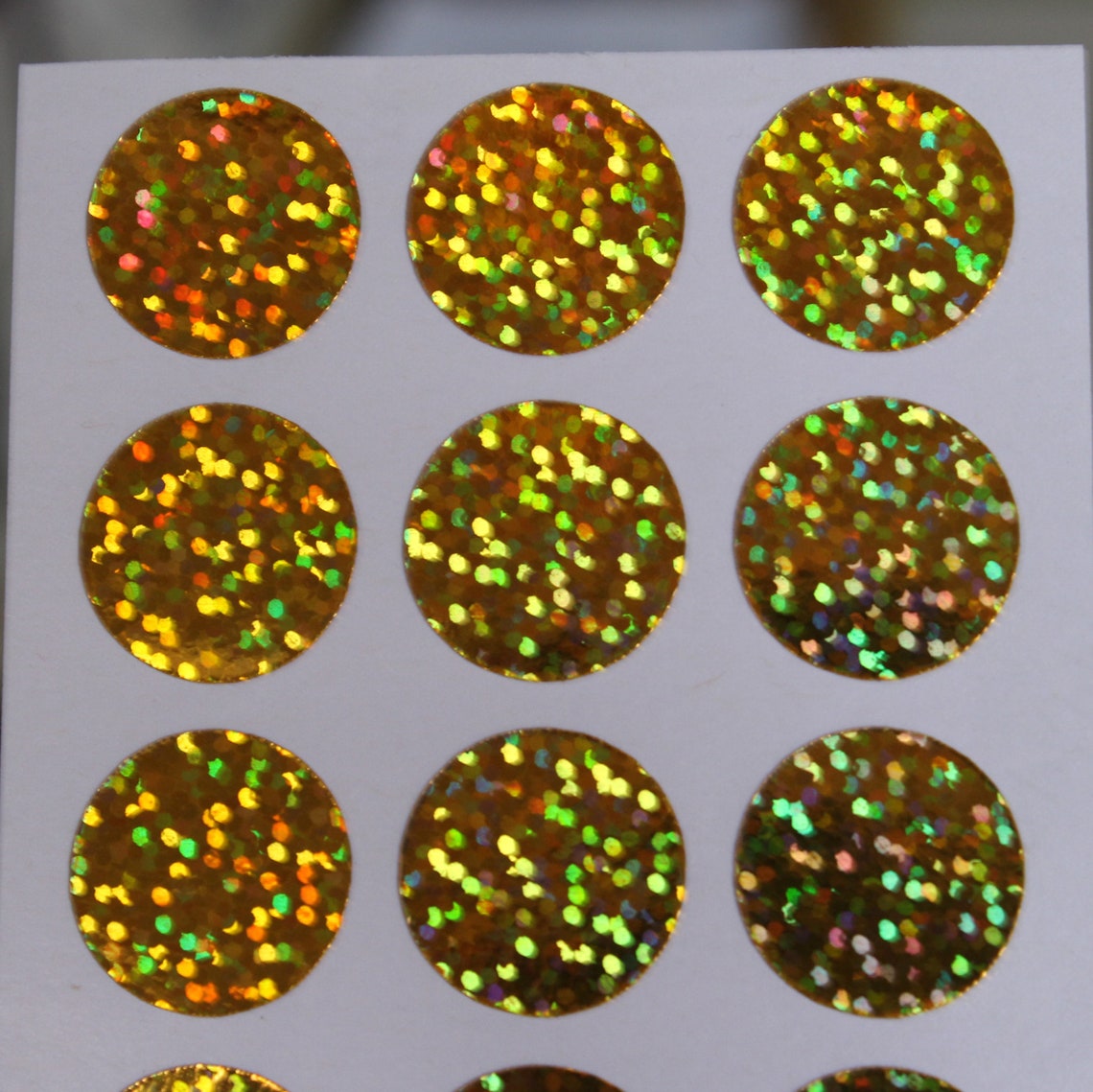 Gold Holographic Sticker Hologram Circle Sticker Round - Etsy