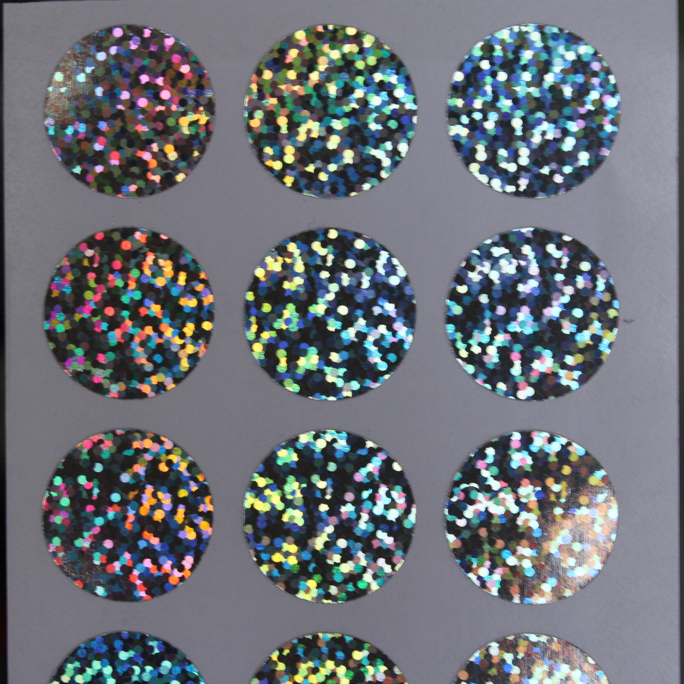 Silver Holographic Sticker Hologram Circle Sticker Round - Etsy Australia