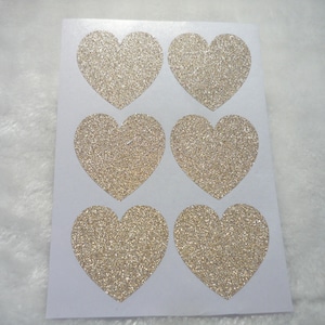 Rose Gold Glitter Heart Stickers Gold Silver Glitter Envelope Seals ...