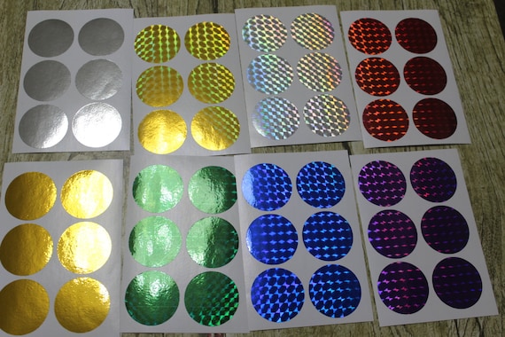 Paper, Party & Kids Embellishments Silver holographic sticker gift ...