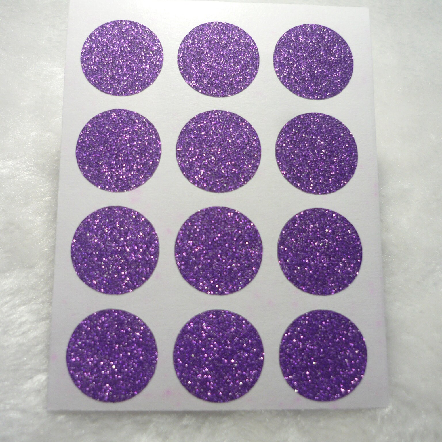 Púrpura brillo Navidad glitter Punto pegatinas glitter envelope sellos ...
