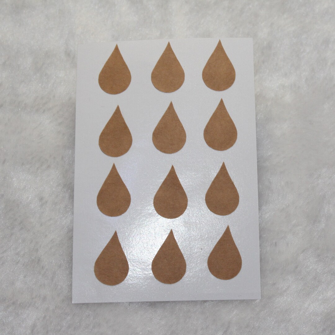 Natural Brown Kraft Mini Raindrops Rain Drop Stickers Envelope Seals - Etsy