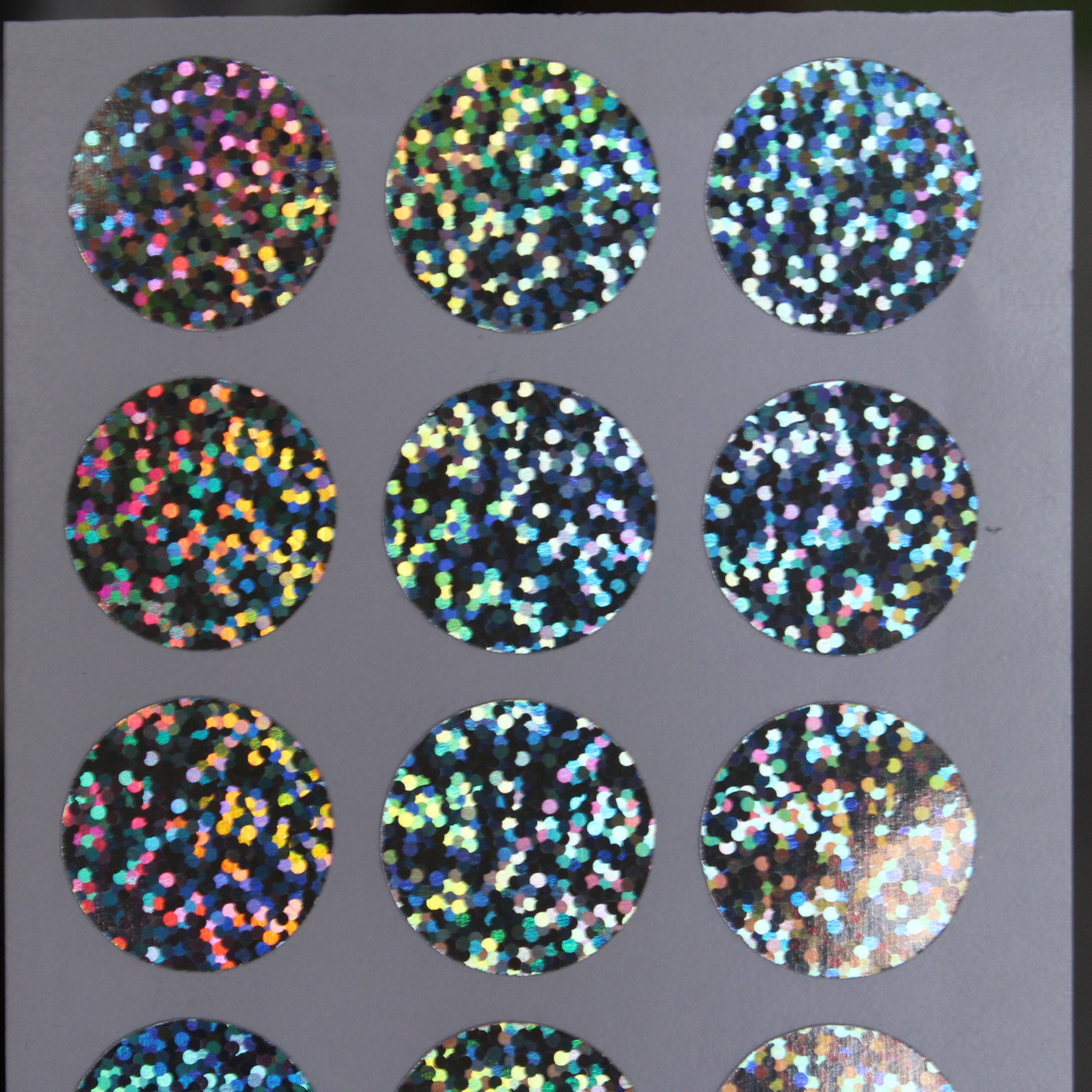 Silver Holographic Sticker Hologram Circle Sticker Round - Etsy Australia