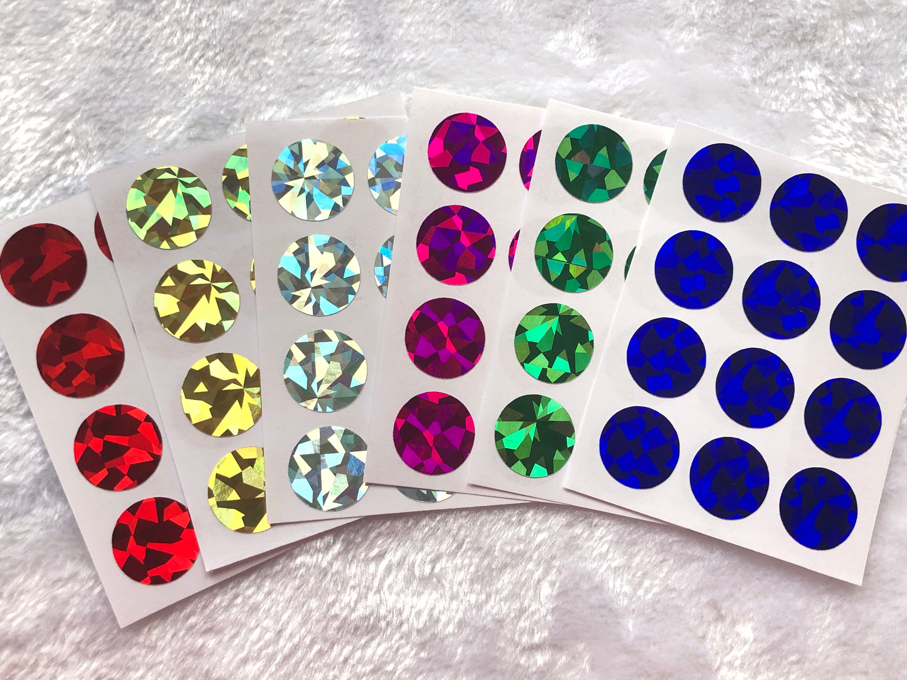 Gold Diamond Holographic Sticker Hologram Circle Sticker - Etsy Australia