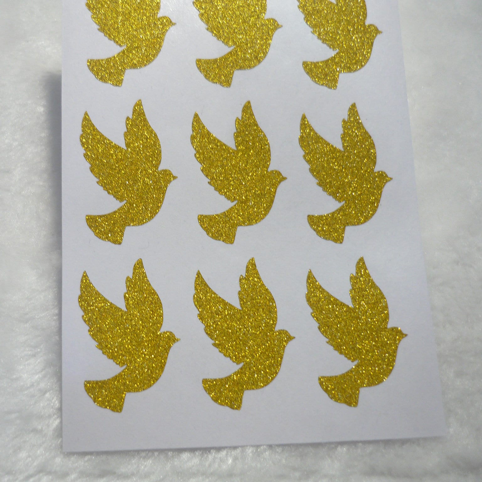 Peace Dove Gold Glitter Sticker Label Silver Rose Gold Glitter - Etsy