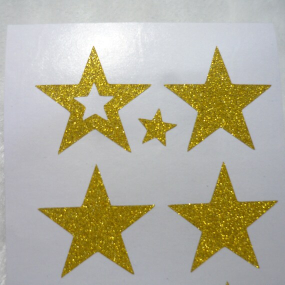 Gold Glitter Stars Cut-outs Silver Rose Gold Glitter Envelope | Etsy