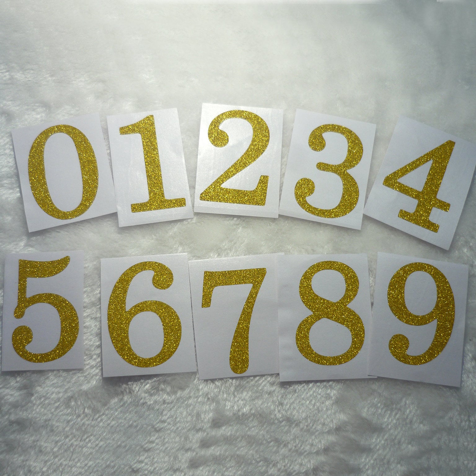 Gold Glitter Number Stickers Decorative Number Set From 0 to 9 - Etsy