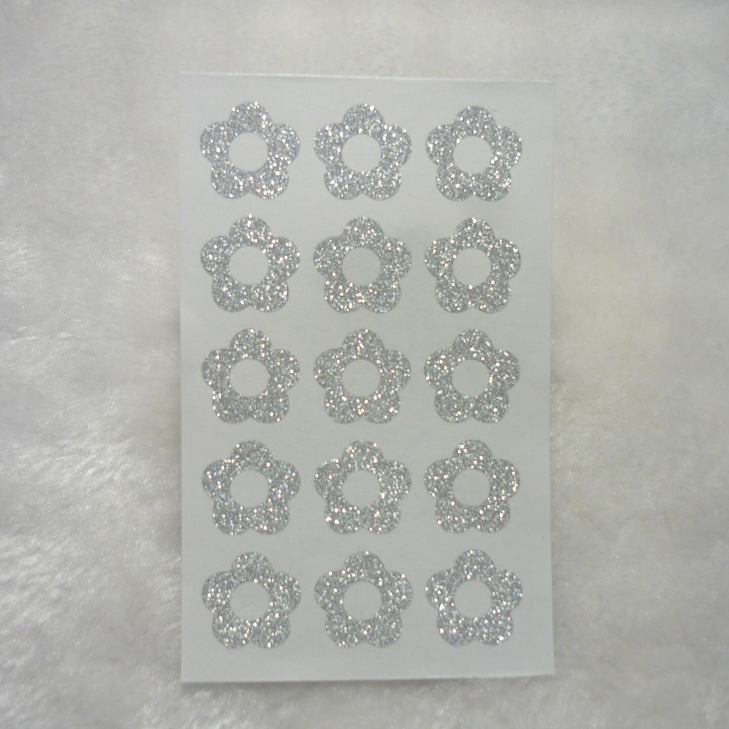 15mm Silver Glitter Reinforcements Labels Stickers Hole for Hang Tags ...