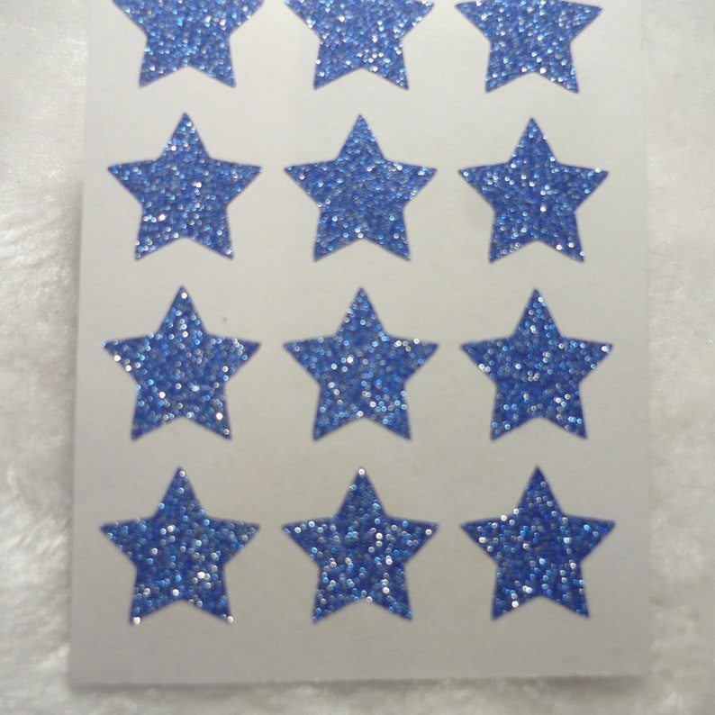 Royal Blue Glitter Star Sticker Glitter Envelope Seals - Etsy