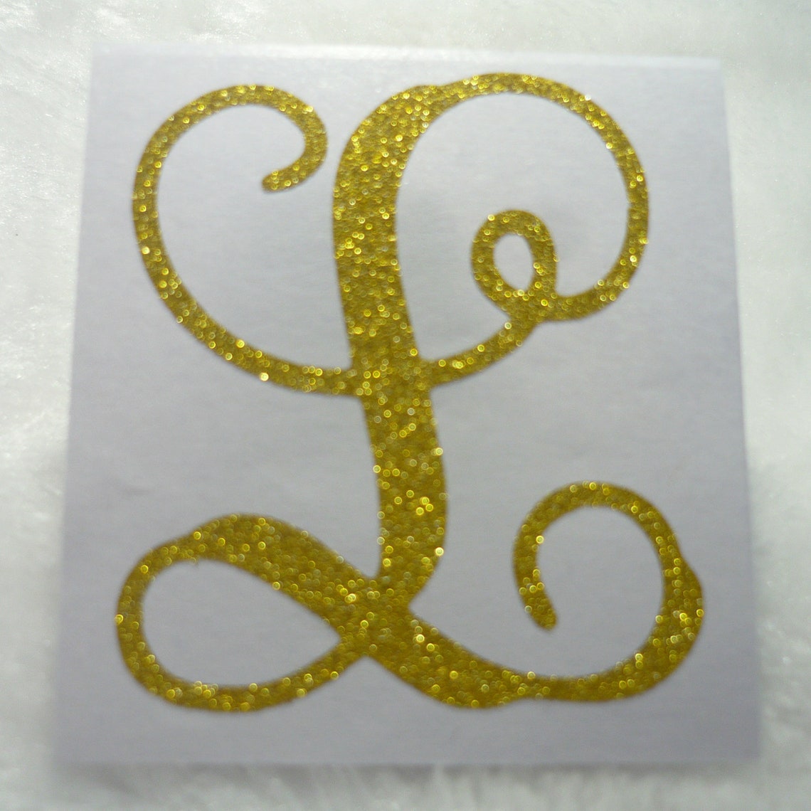 L Letter Gold Glitter Sticker Monogram Glitter Sticker - Etsy Australia
