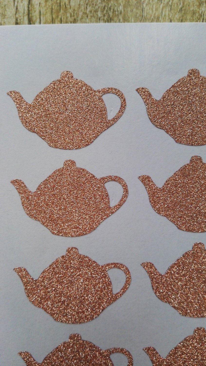 32pcs sello de adhesivo Glitter oro rosa 3.8x2.5cm tetera - Etsy España