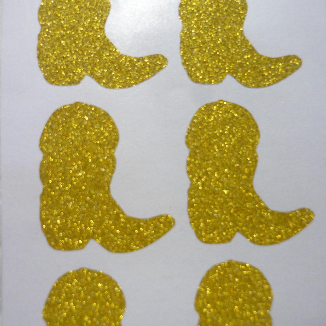 Cowboy Boot Gold Glitter Sticker Silver Rose Gold Glitter Envelope ...