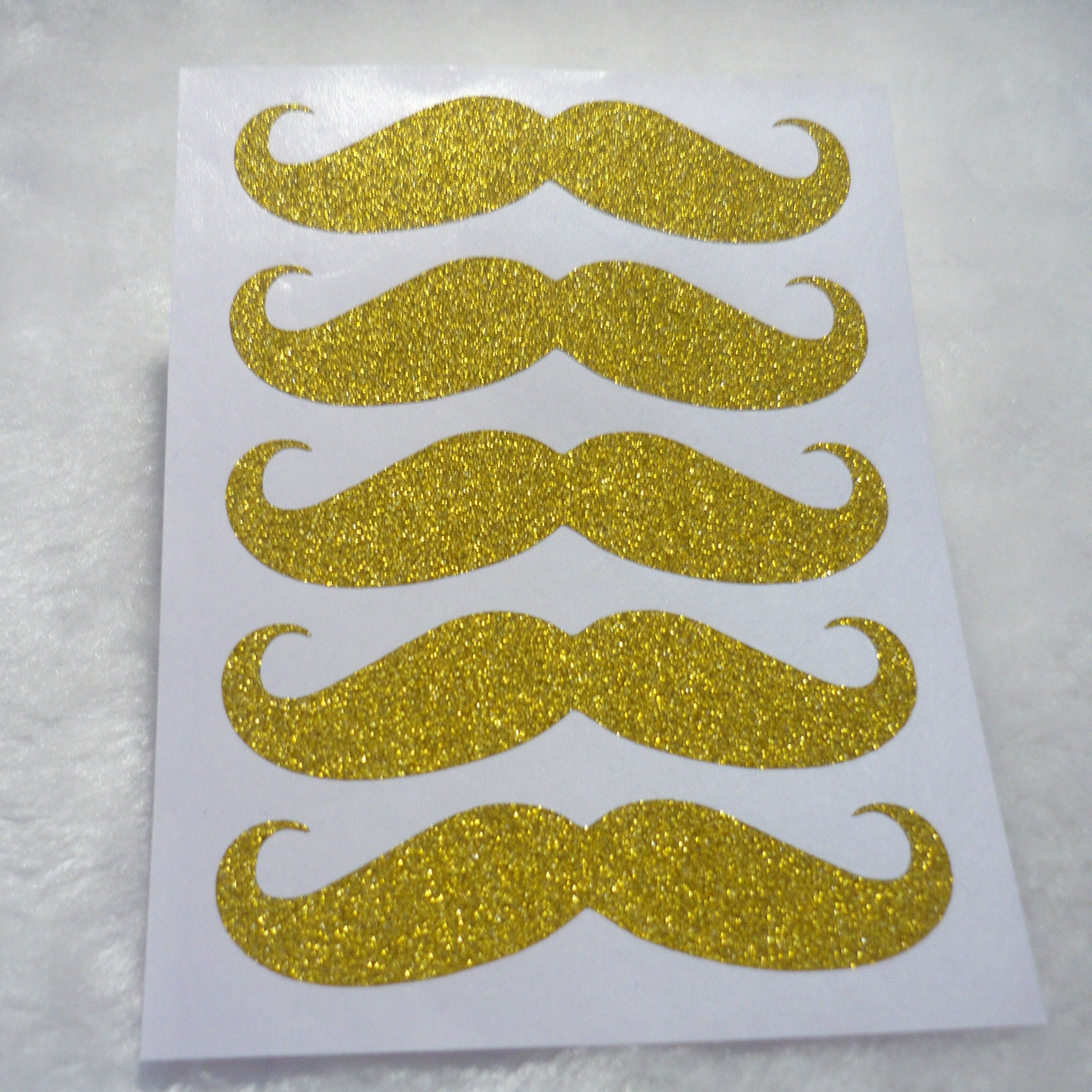 Large Mustache Gold Glitter Sticker Silver Rose Gold Glitter - Etsy