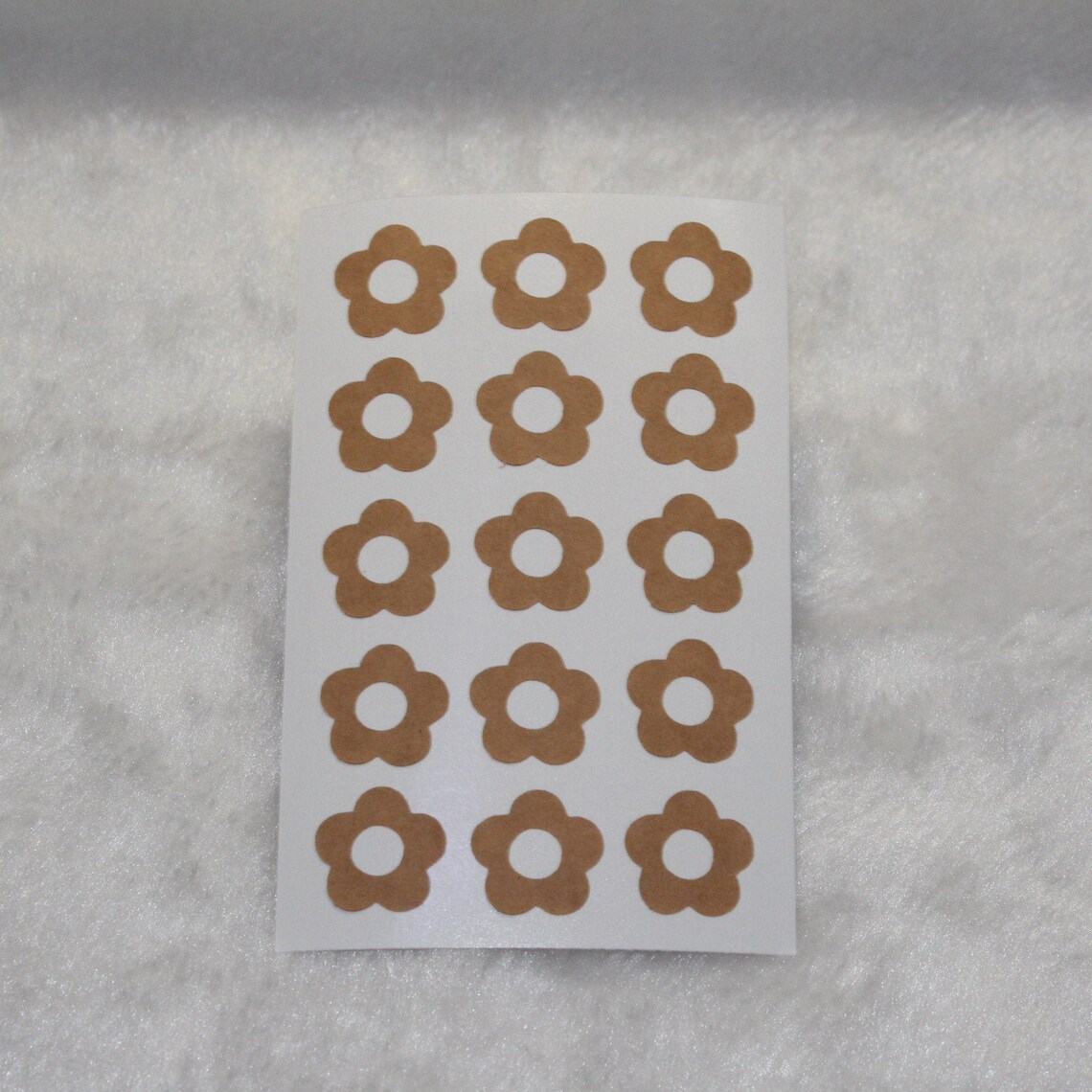 15mm Natural Brown Kraft Flower Ring Reinforcement Stickers | Etsy