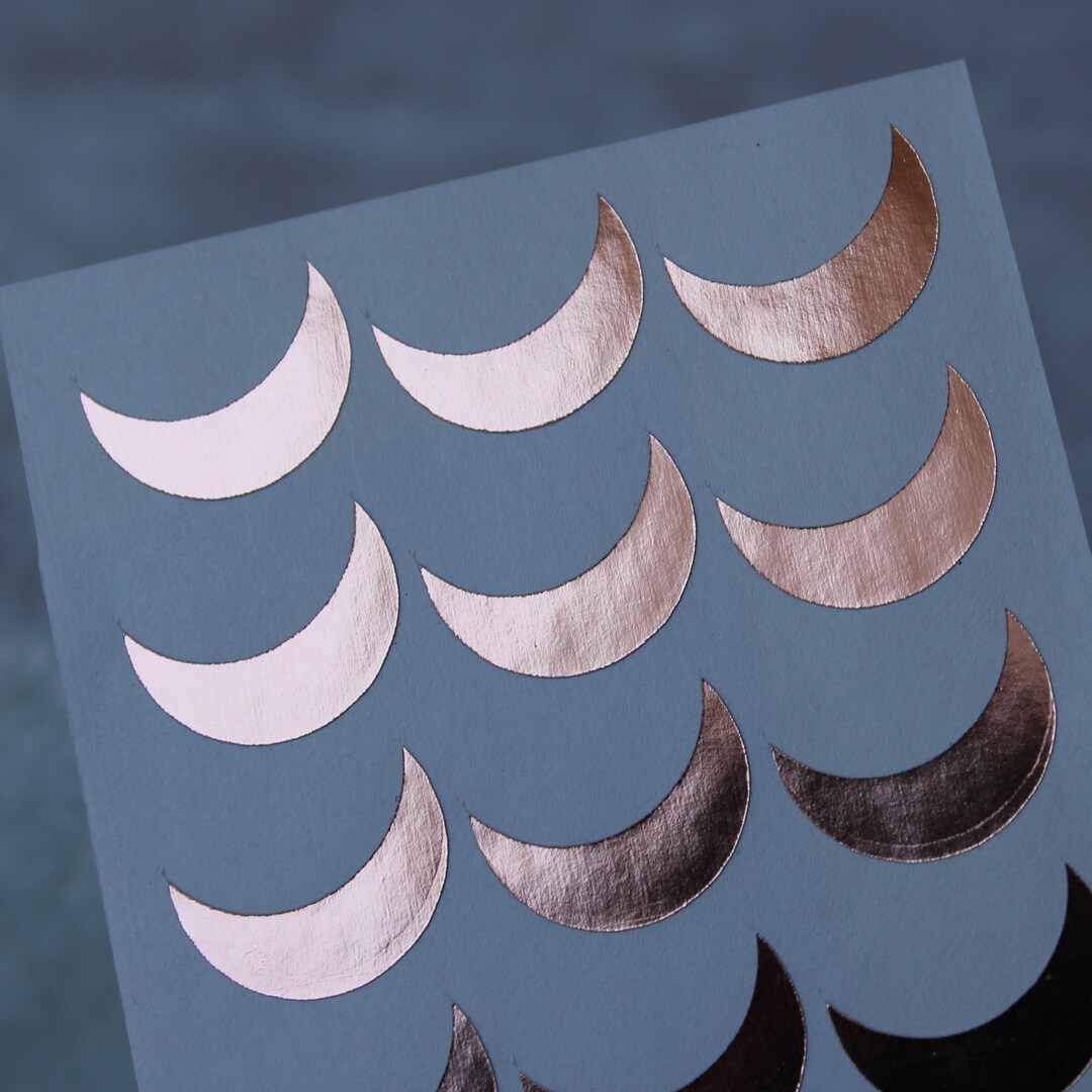 Rose Gold Foil Moon Sticker Envelope Seals, Wedding Decor, Gift ...