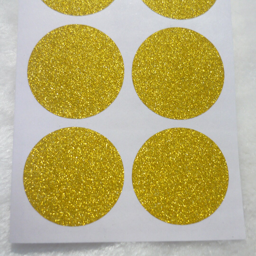 Gold Glitter Round Stickers, Envelope Seals, Paper Label, Letter Seal ...