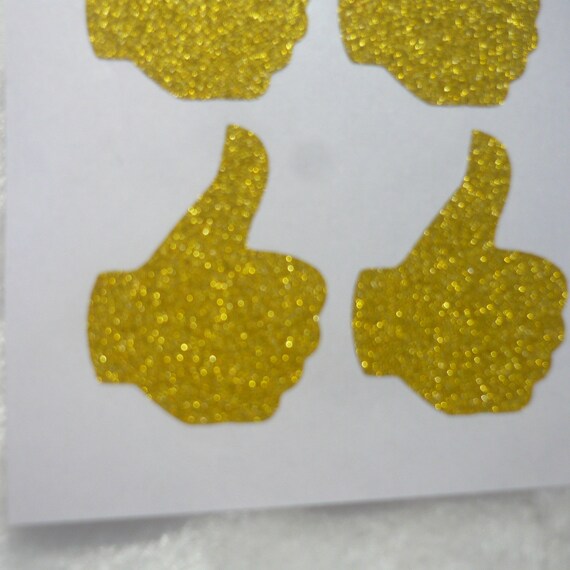 Thumbs up Gold Glitter Sticker Silver Rose Gold Glitter | Etsy