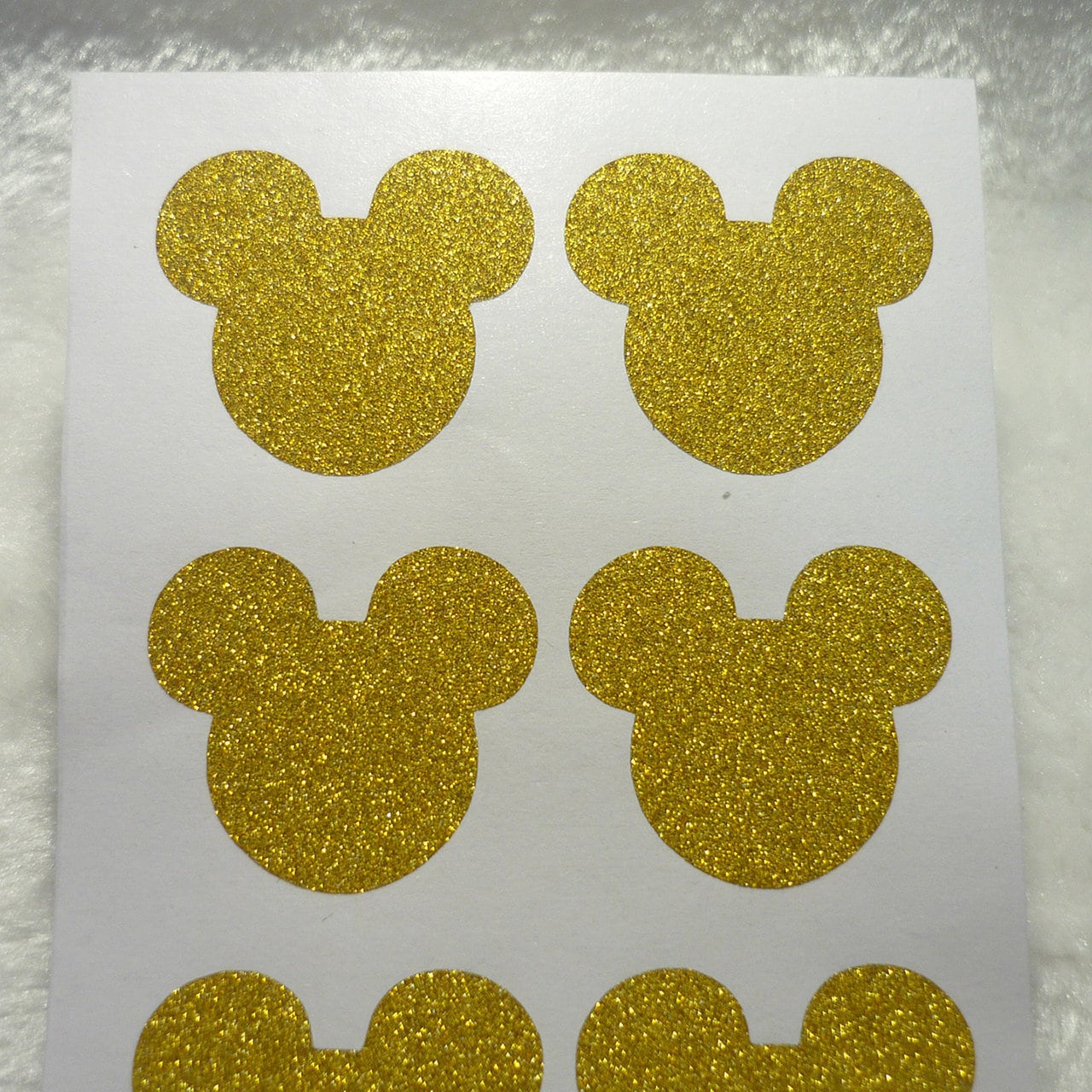 Minnie Mouse Head Gold Glitter Sticker Glitter Envelope Seals, Wedding ...