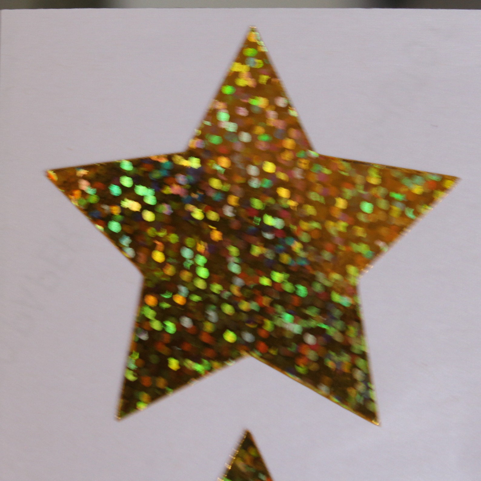 Gold Hologram Sparkle Glitter Star Sticker Holographic Envelope Seals ...