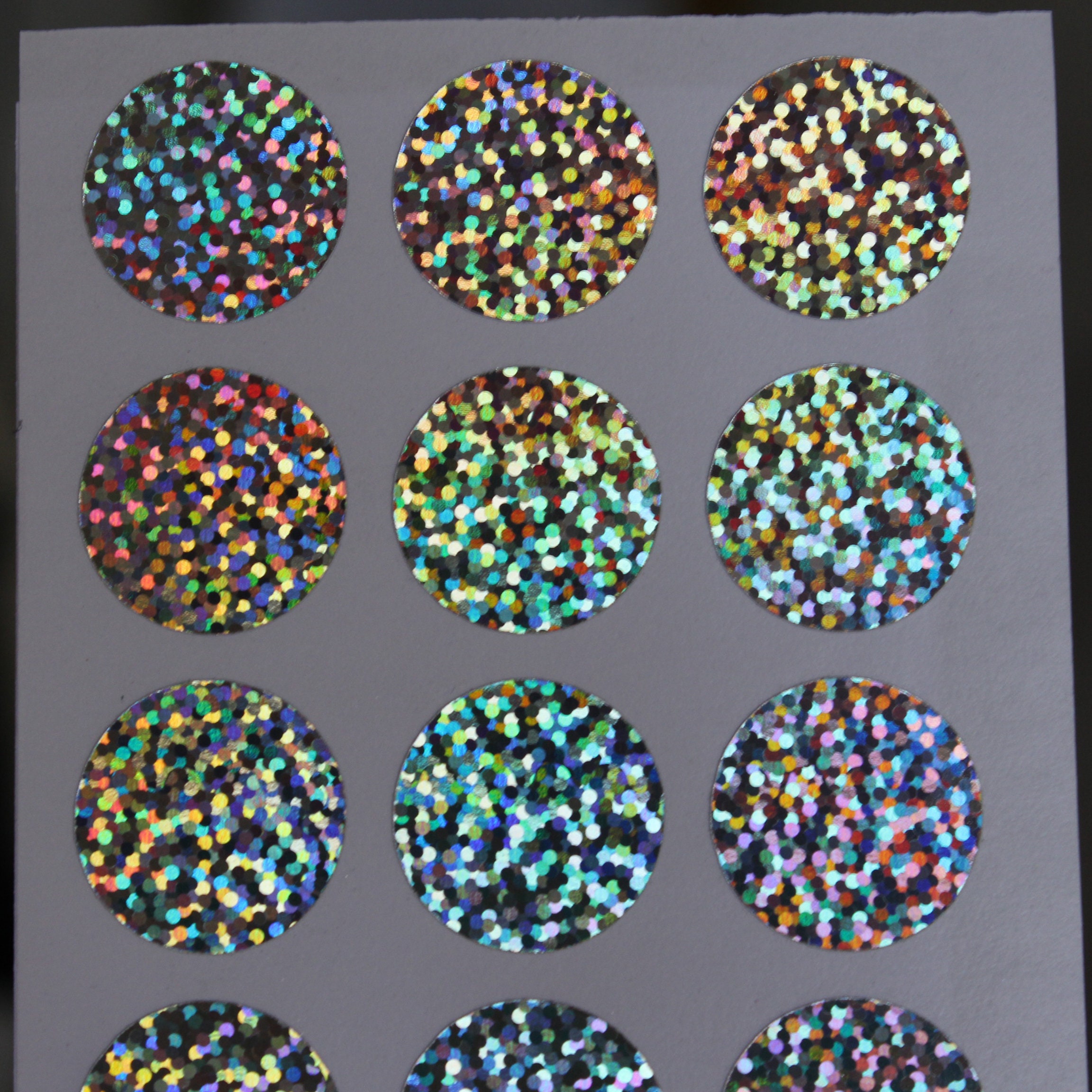 Silver Holographic Sticker Hologram Circle Sticker Round - Etsy Australia