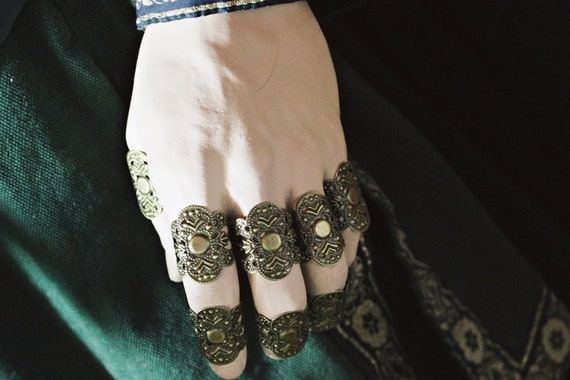 Bronze Flexible Steampunk Finger Jewelry Armor Ornaments 8x - Etsy