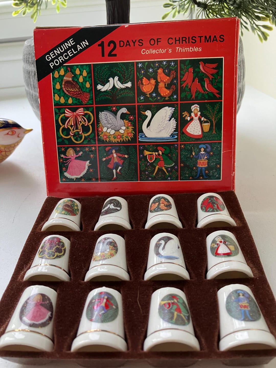 Boxed Set 12 Days of Christmas Set of Thimbles - Etsy