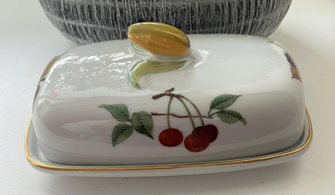 Royal Worcester Evesham Butter Dish Made in England - Etsy