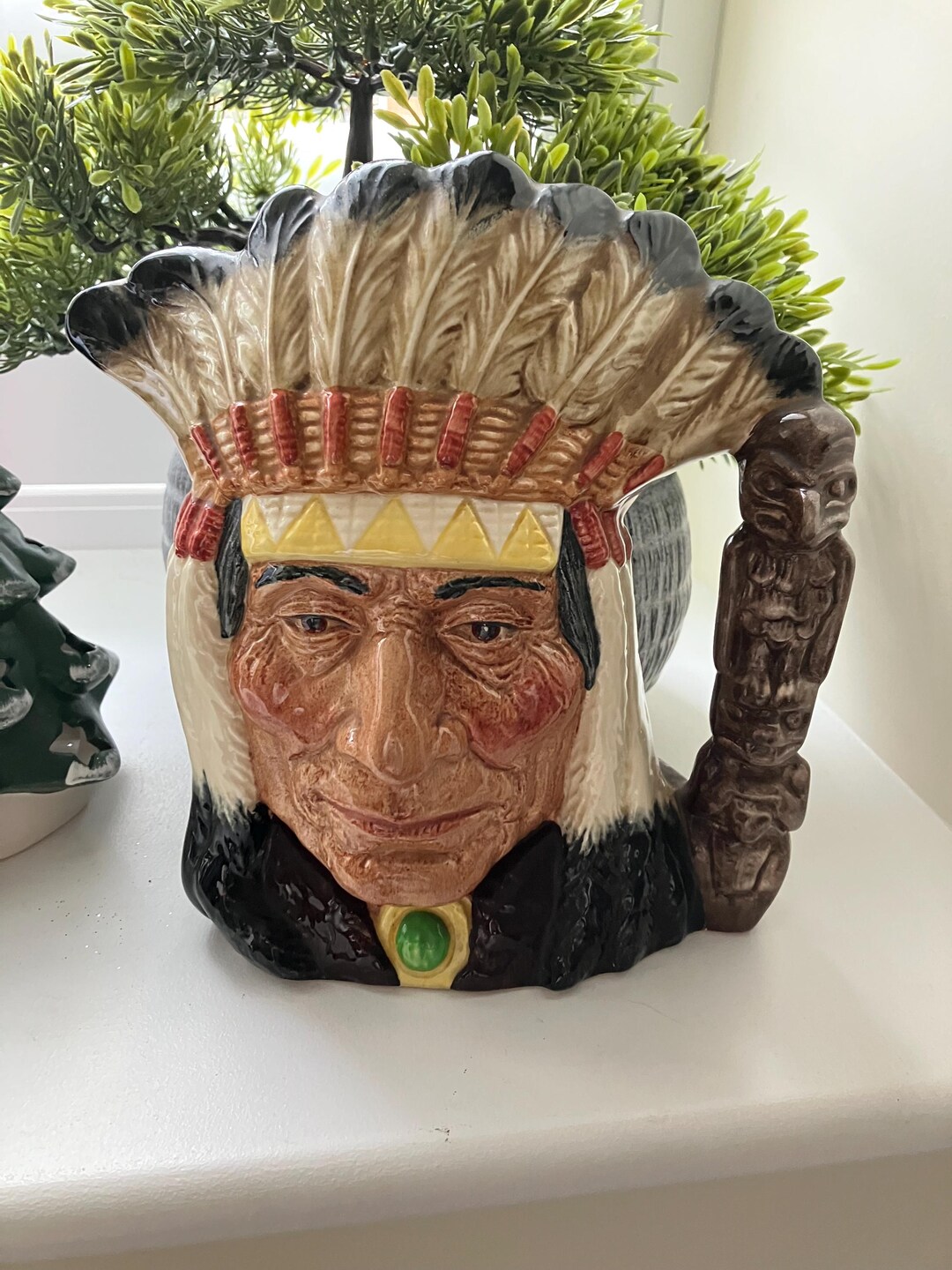 Royal Doulton Native Indian Toby Jug Large Made in England - Etsy