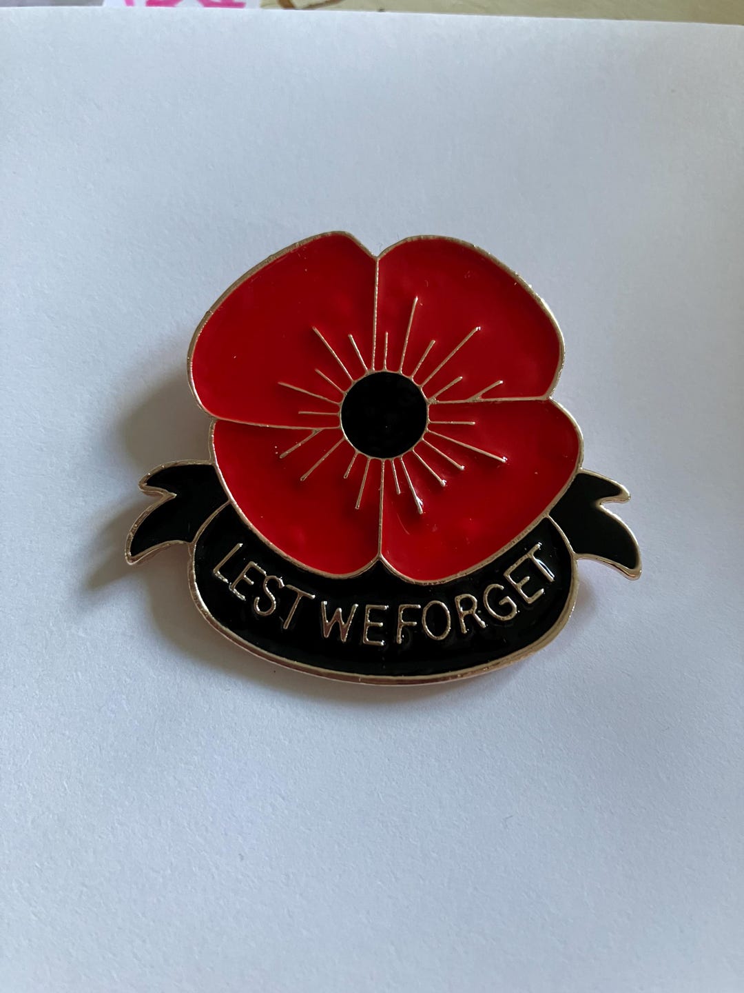 Lest We Forget Poppy Brooch - Etsy