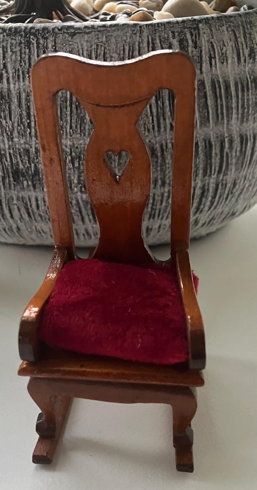 Vintage Dolls House Rocking Chair Wooden - Etsy