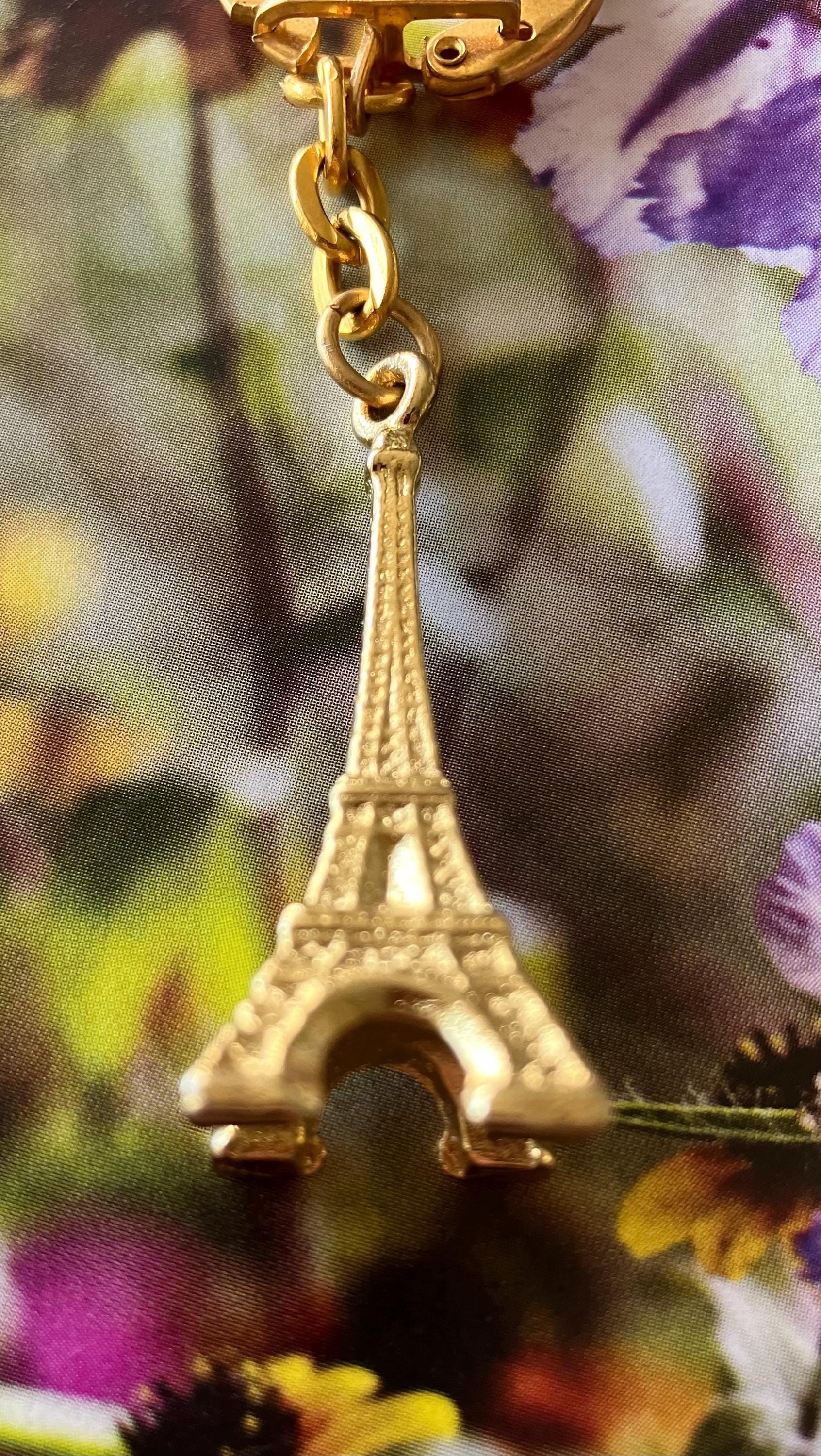 Gold Tone Paris Eiffel Tower Key Rings - Etsy