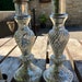 Pair Silver Coloured Candlesticks - Etsy