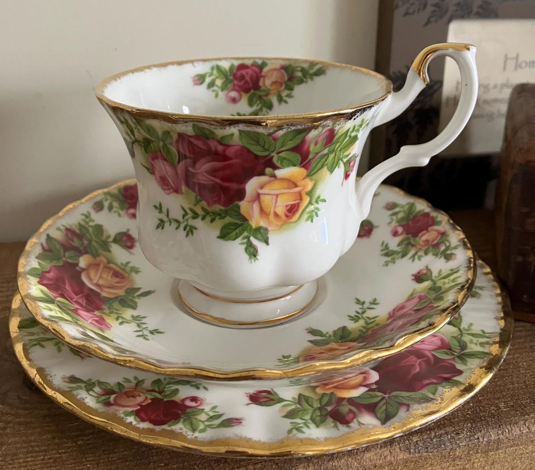 Royal Albert Old Country Rose Trio Made in England - Etsy