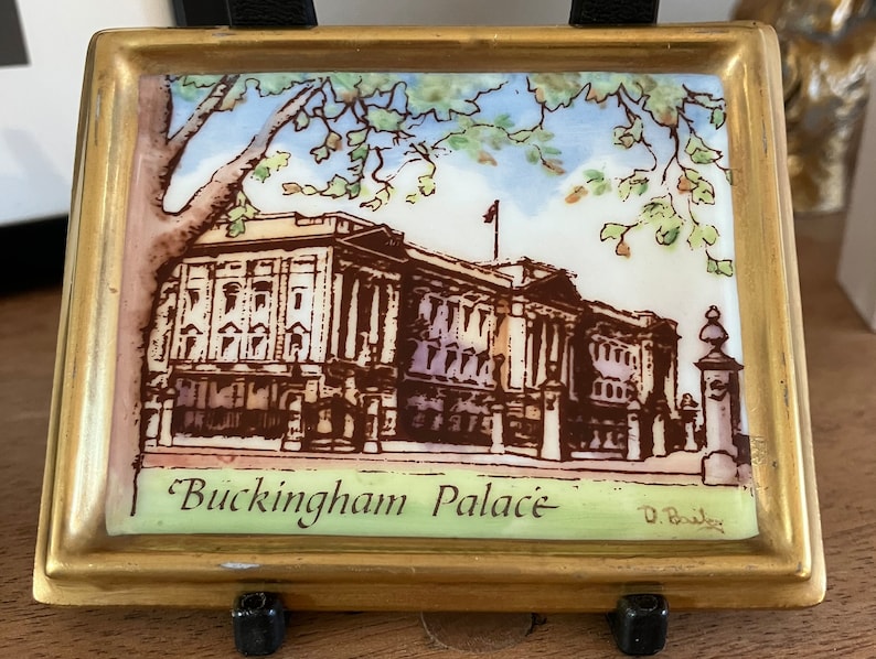 Buckingham Palace Hand Painted Signed Porcelain Picture Dubarry Made in ...